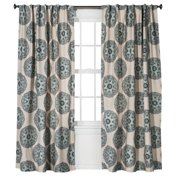 Threshold | Accents | 2 Threshold Twill Woven Medallion Curtains 54 X ...